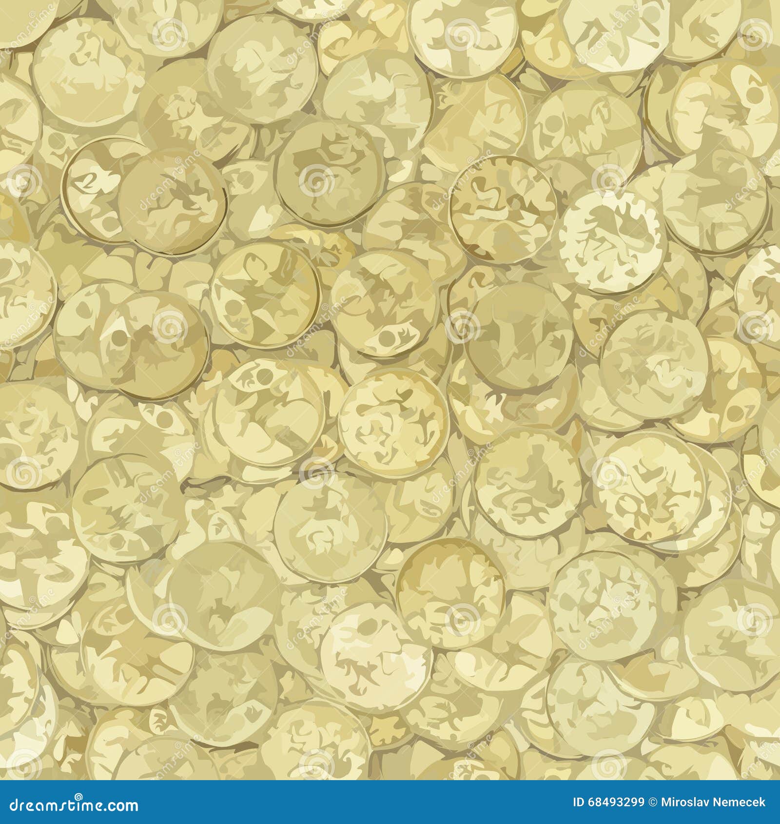 Golden Coins Vector Texture Stock Vector - Illustration of dollar, bank ...