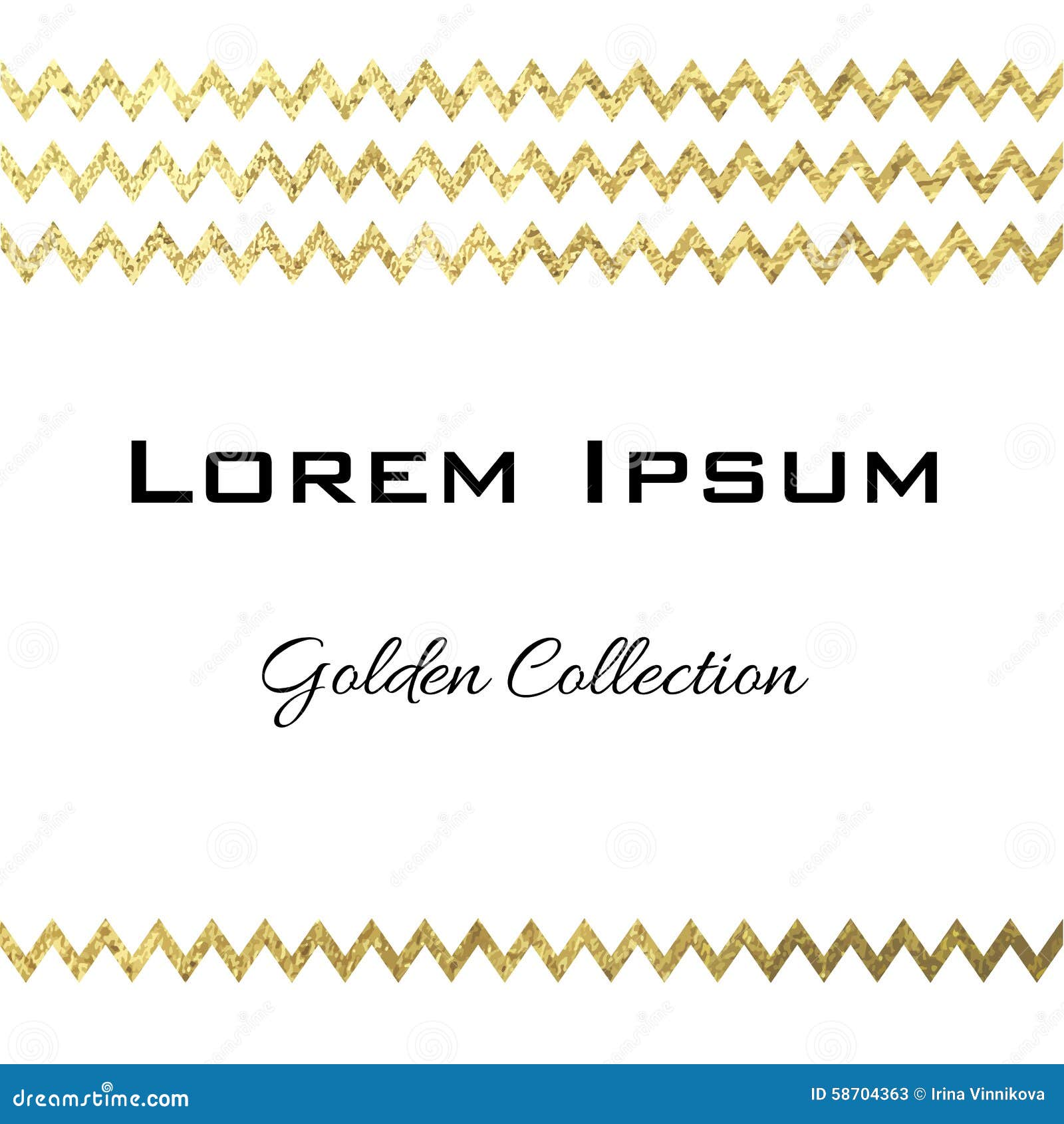 Golden Collection Vector Template Card Design Stock Vector ...