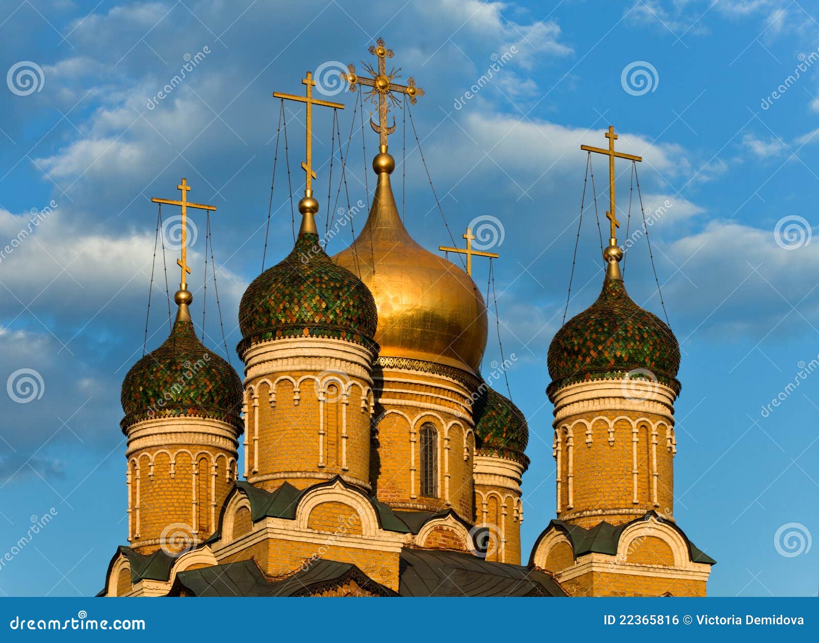 Golden and Colorful Domes of Moscow. Stock Photo - Image of cloud, high ...