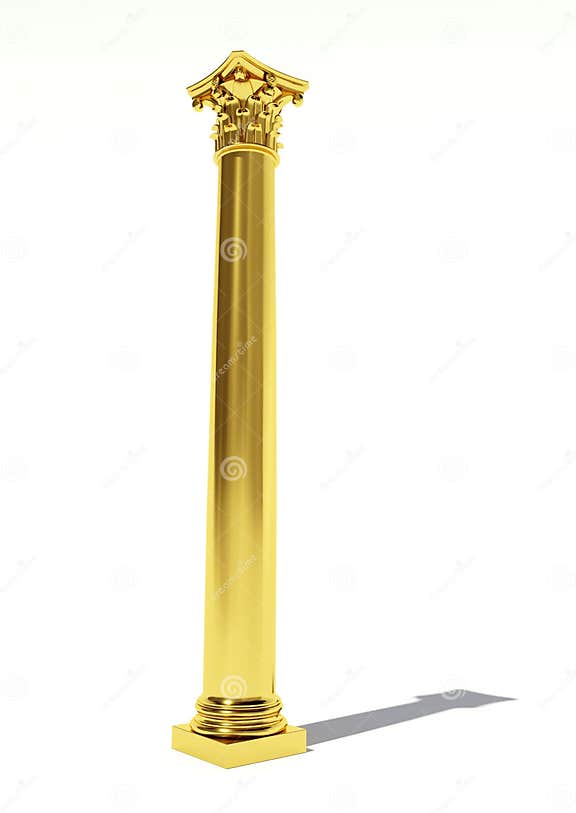 Golden column stock illustration. Illustration of culture - 10258341