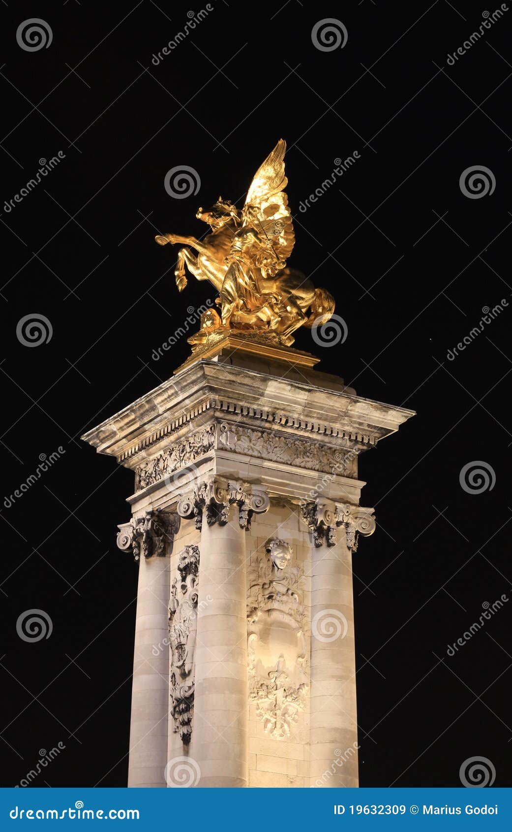 Golden column stock image. Image of column, sculptures - 19632309
