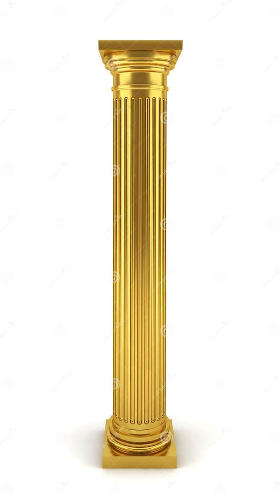 Golden column stock illustration. Illustration of architectural - 37648777
