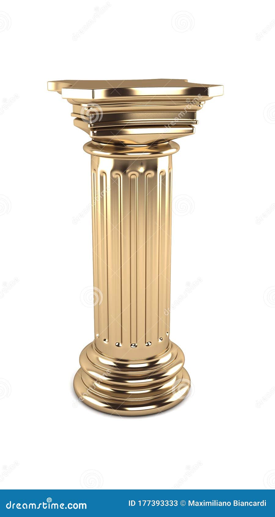 Golden Column Garden stock illustration. Illustration of architecture ...