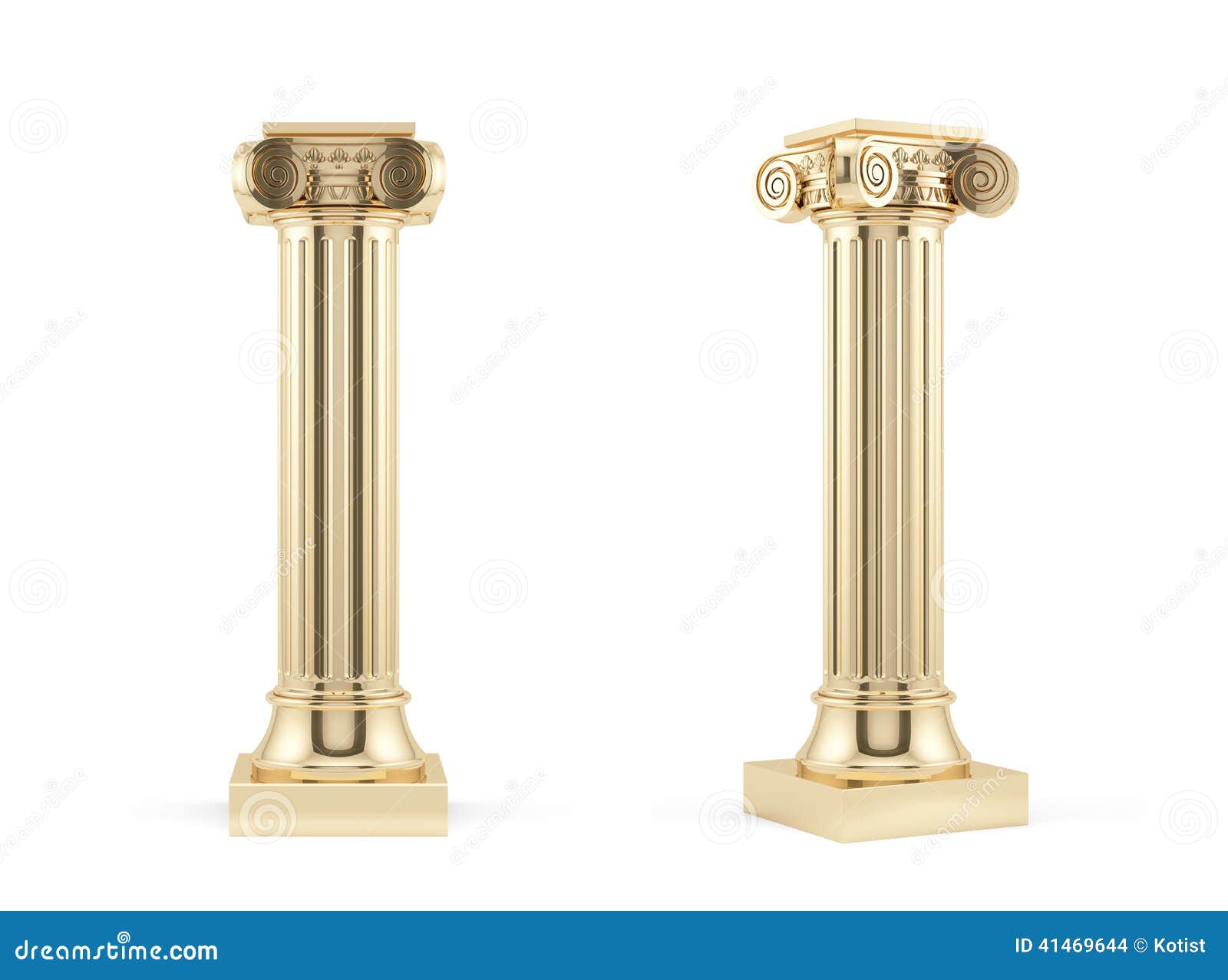 Golden columns isolated stock illustration. Illustration of classic ...