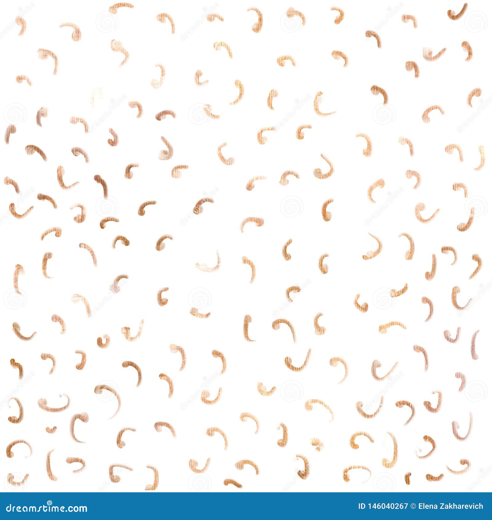 Golden Commas Seamless Pattern Stock Illustration - Illustration of ...