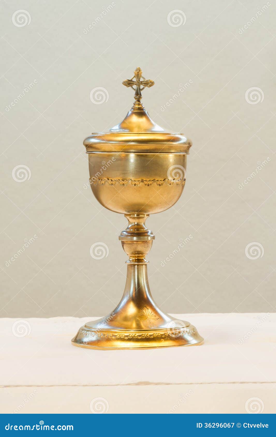 Golden communion cup stock image. Image of bread, live - 36296067