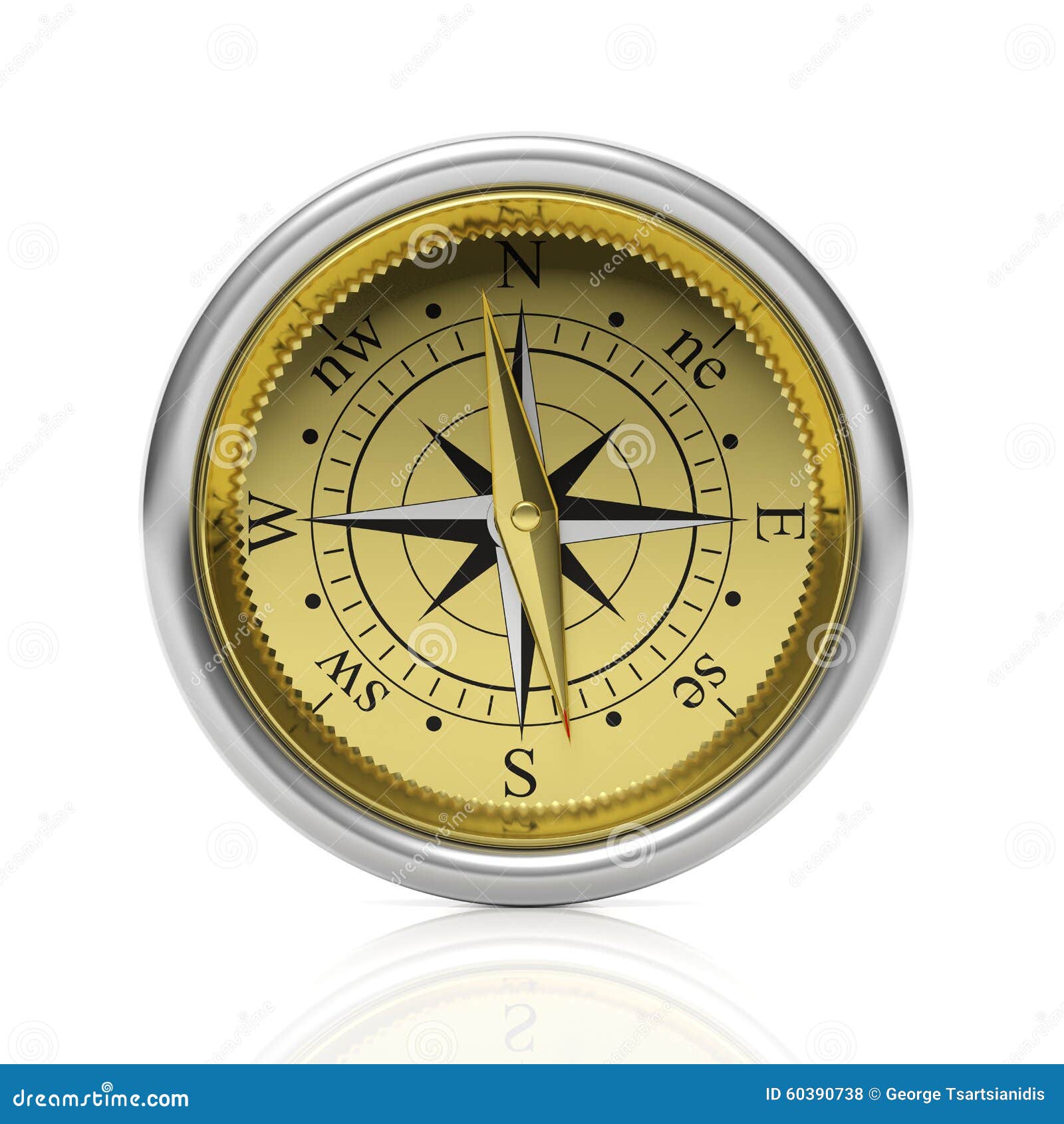 Dial Of The Compass Schematic Representation With An Arrow And Scale ...