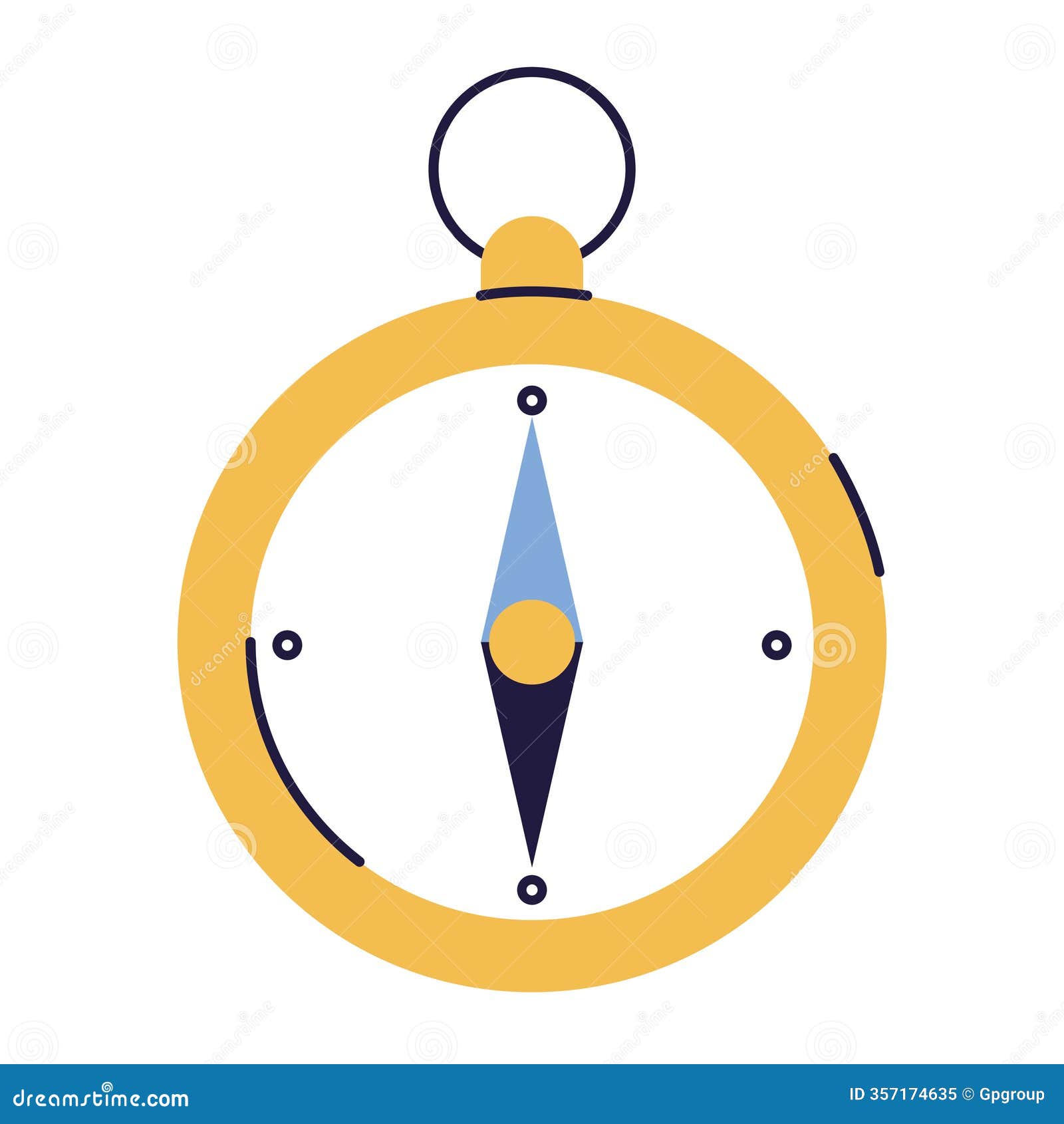 Golden compass icon stock illustration. Illustration of adventure ...