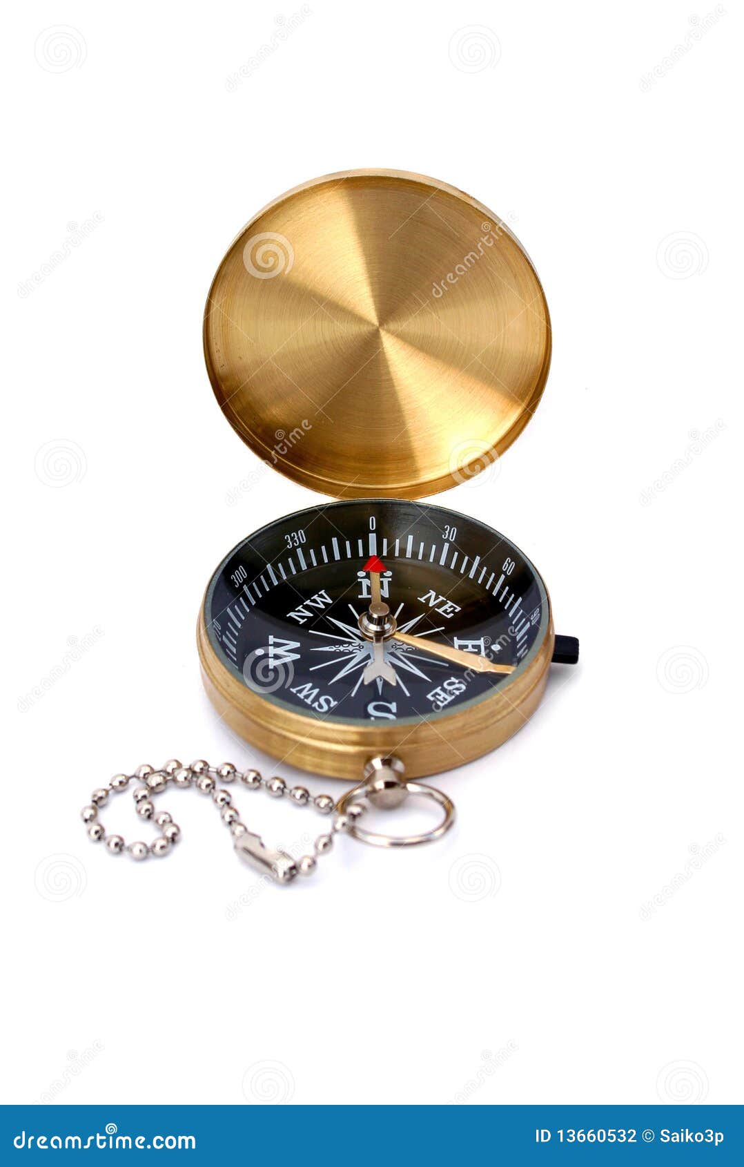 Golden compass isolated stock photo. Image of purpose - 13660532
