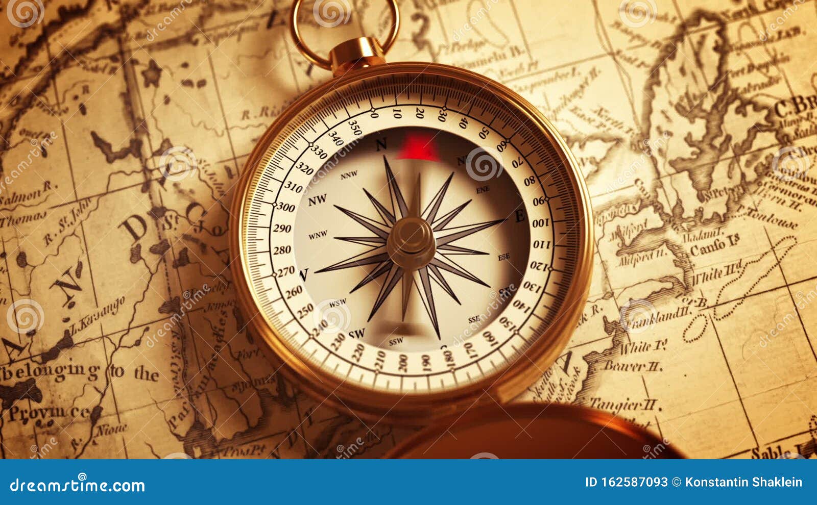 Compass on the Map Indicating Direction Stock Video - Video of ...