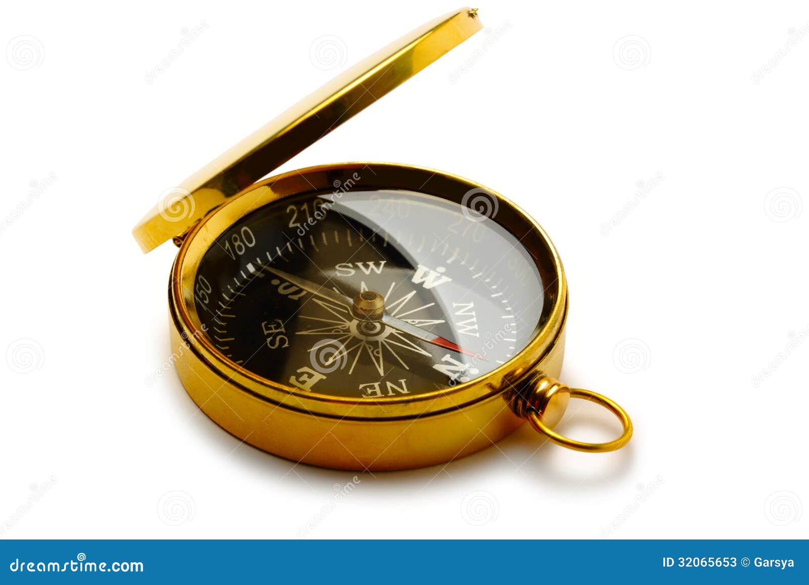 Golden compass stock image. Image of ravel, circle, device - 32065653