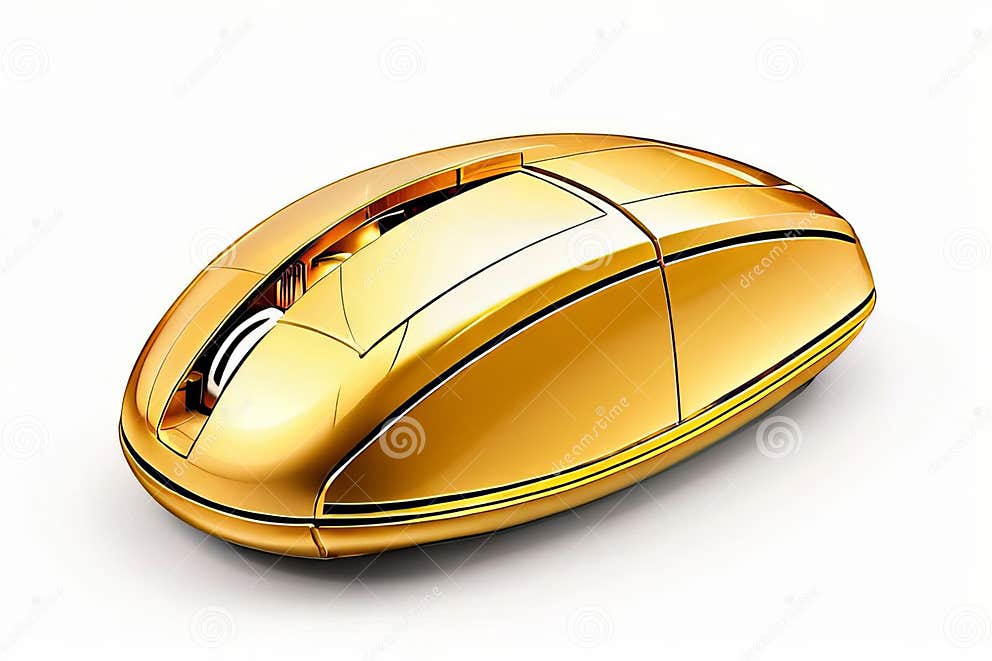 A Golden Computer Mouse, Creative Mouse Editorial Photography - Image ...