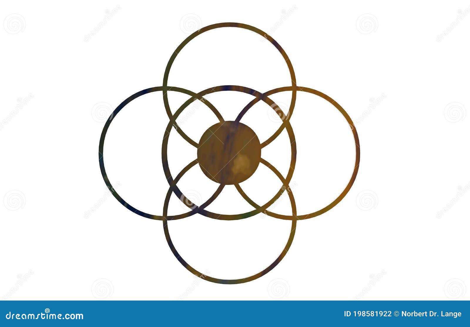 Golden concentric circles stock illustration. Illustration of rings ...