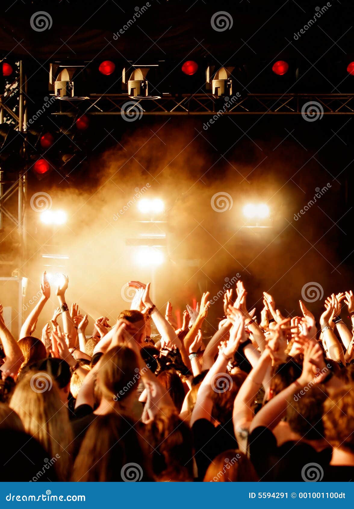 Golden Concert stock image. Image of festival, arms, fans - 5594291