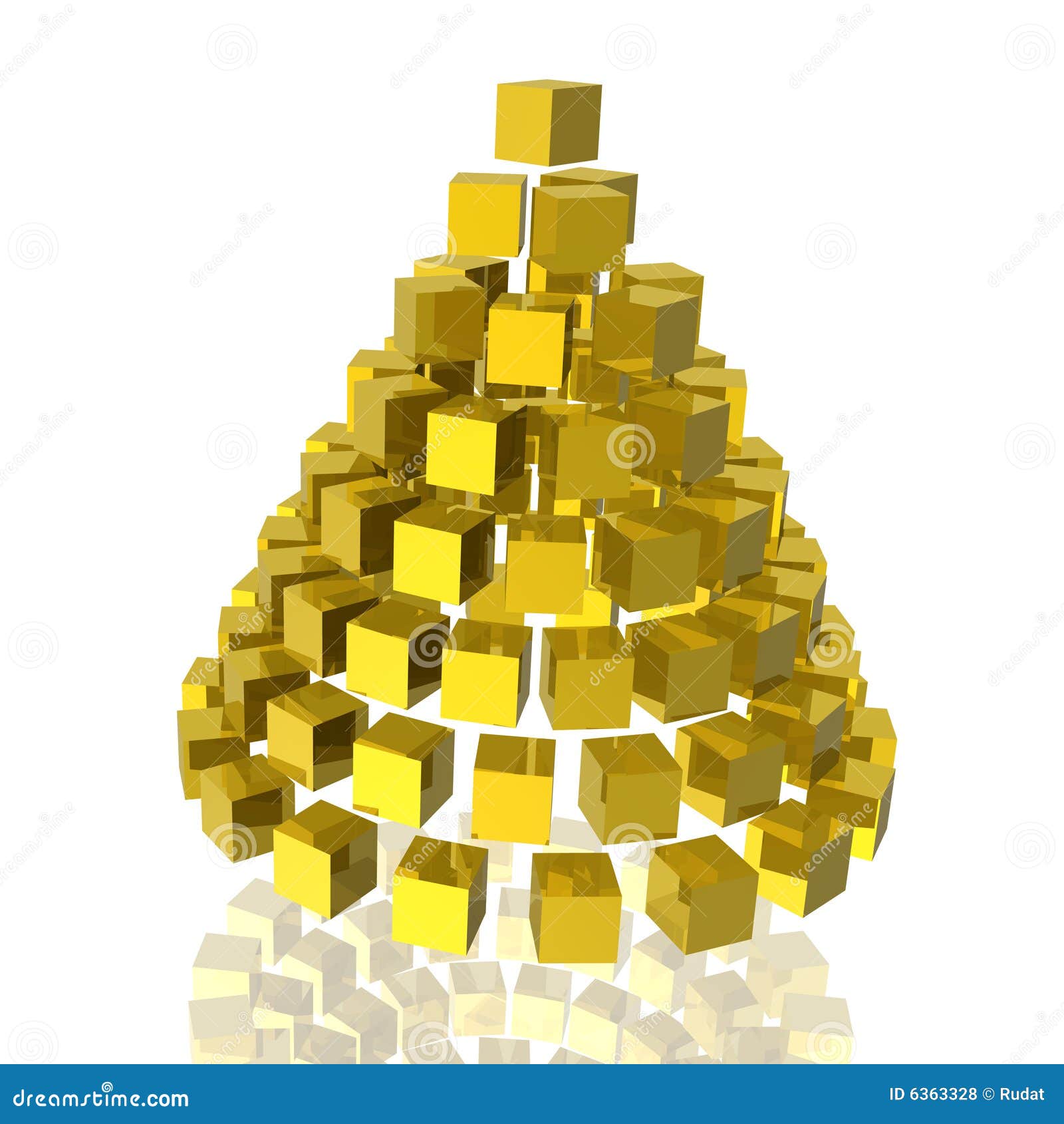 Golden cone stock illustration. Illustration of build - 6363328