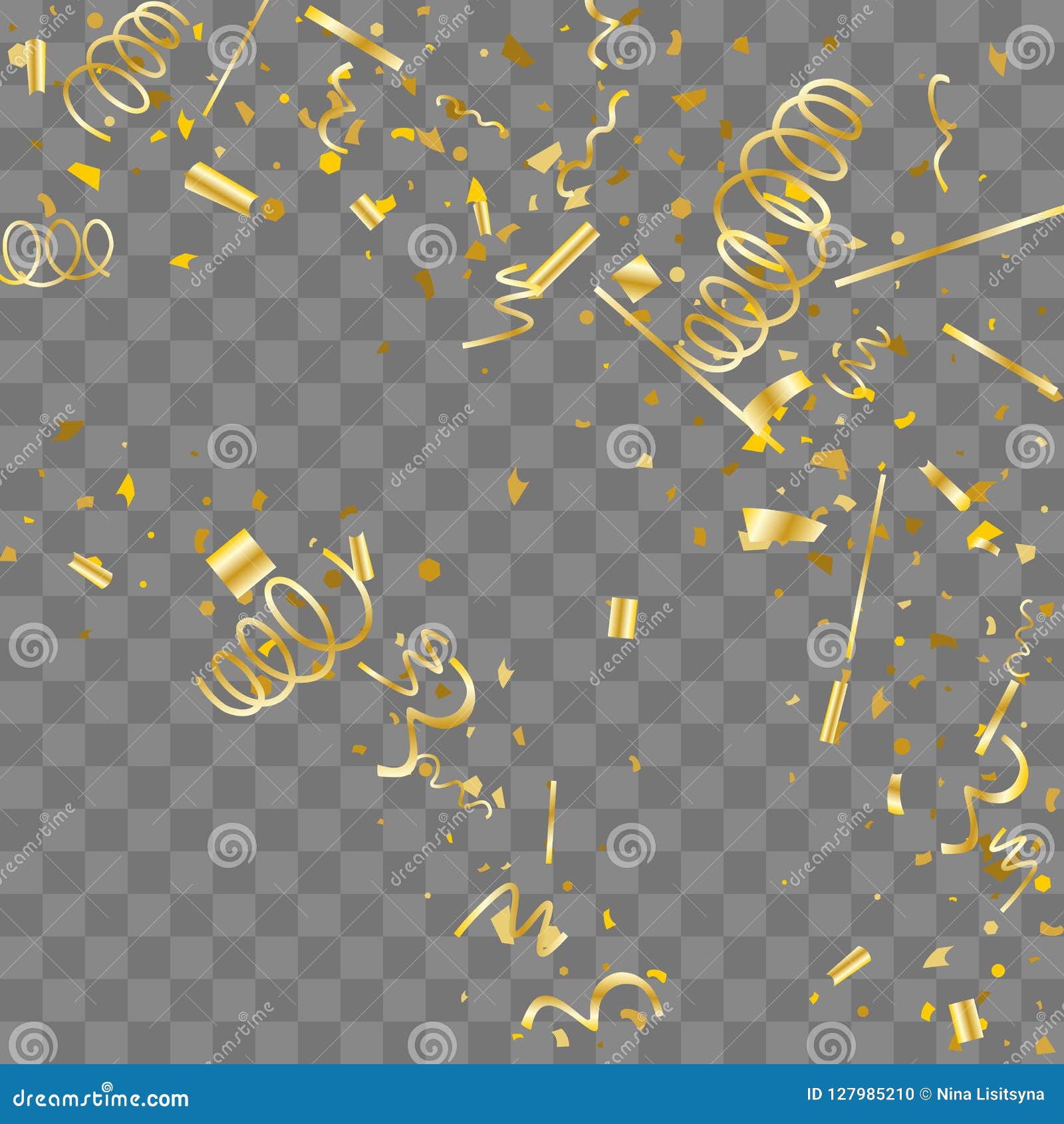 Golden Confetti. Gold Texture Glitter. Stock Vector - Illustration of ...