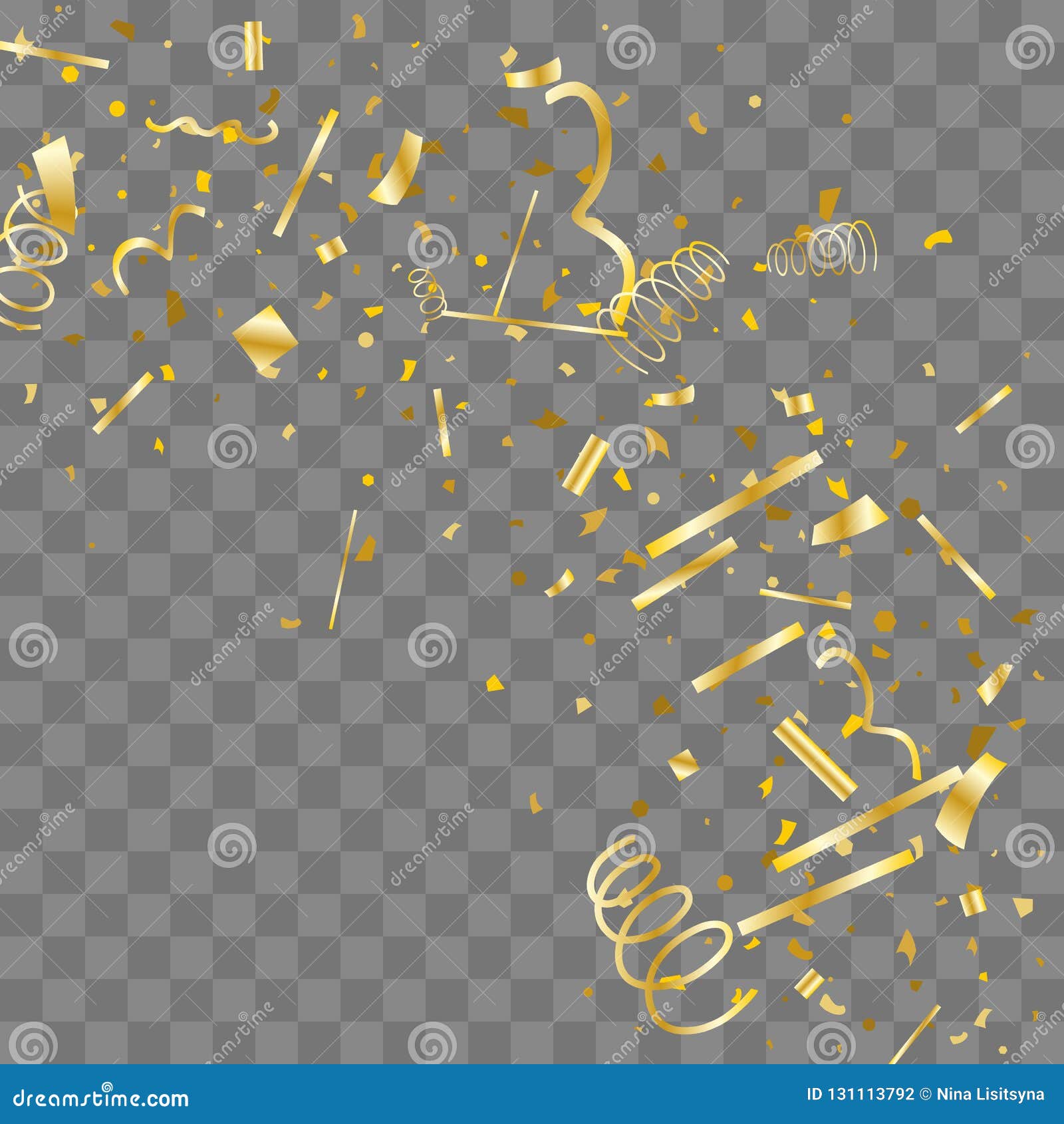 Golden Confetti. Gold Texture Glitter. Stock Vector - Illustration of ...