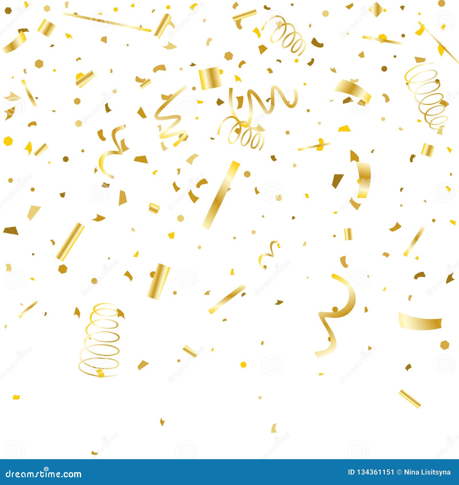 Golden Confetti. Gold Texture Glitter. Stock Vector - Illustration of ...