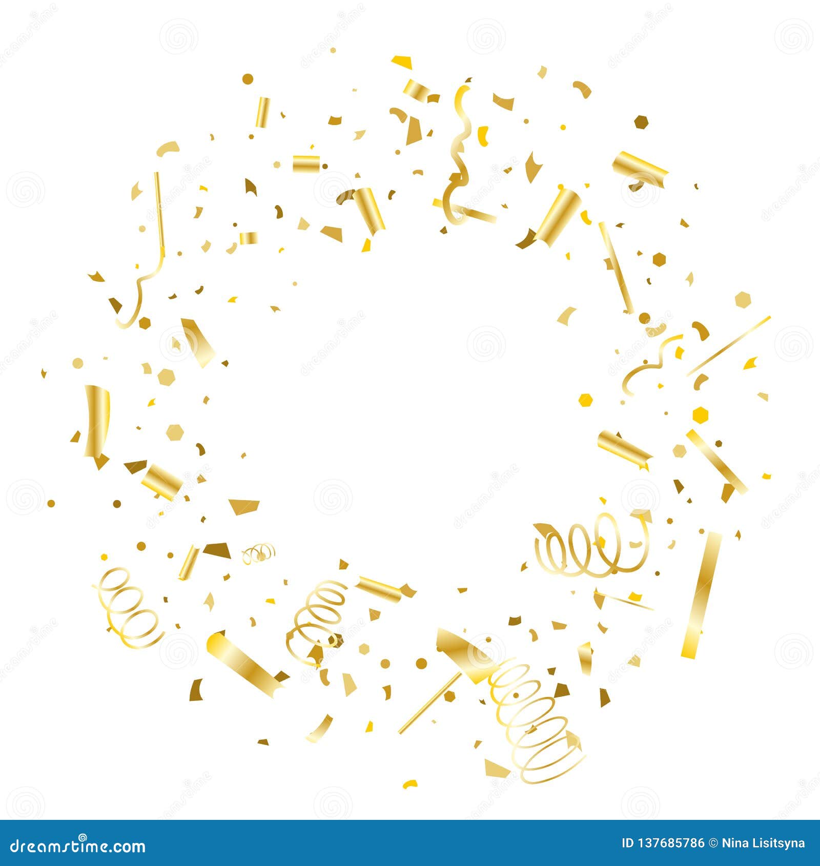 Golden Confetti. Gold Texture Glitter. Stock Vector - Illustration of ...