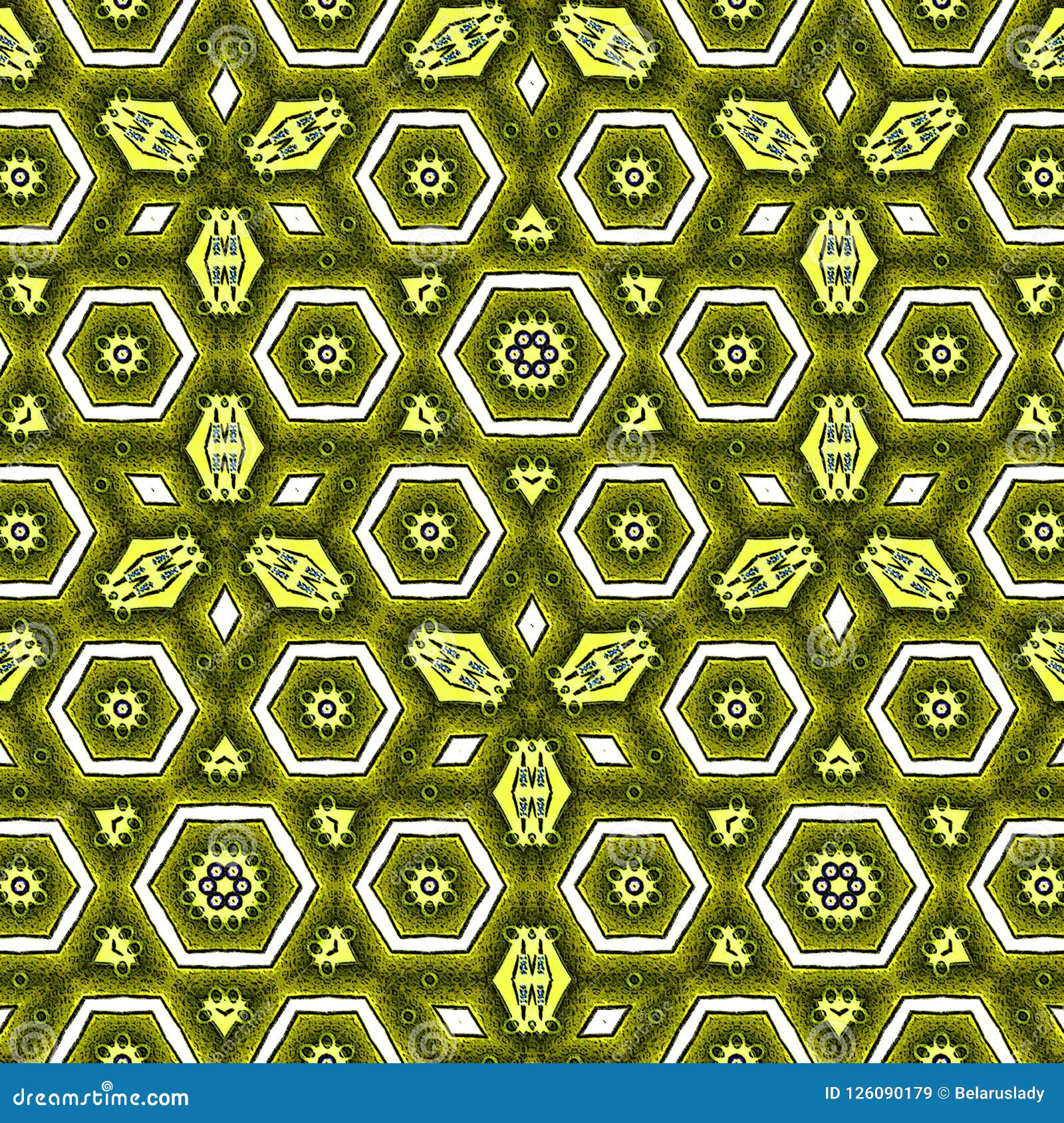 Golden Continuous Pattern for Textile and Fabric Stock Illustration ...