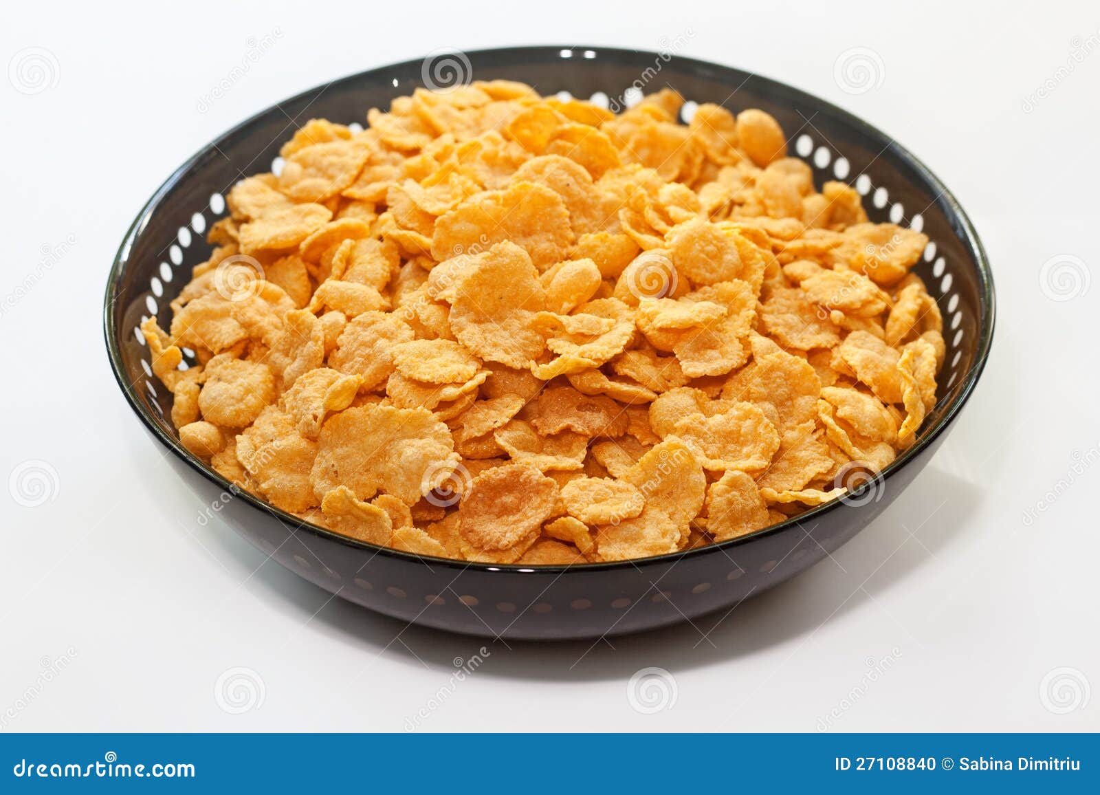 Golden Corn Flakes in Bowl - Stock Photo - Image of carbohydrates ...