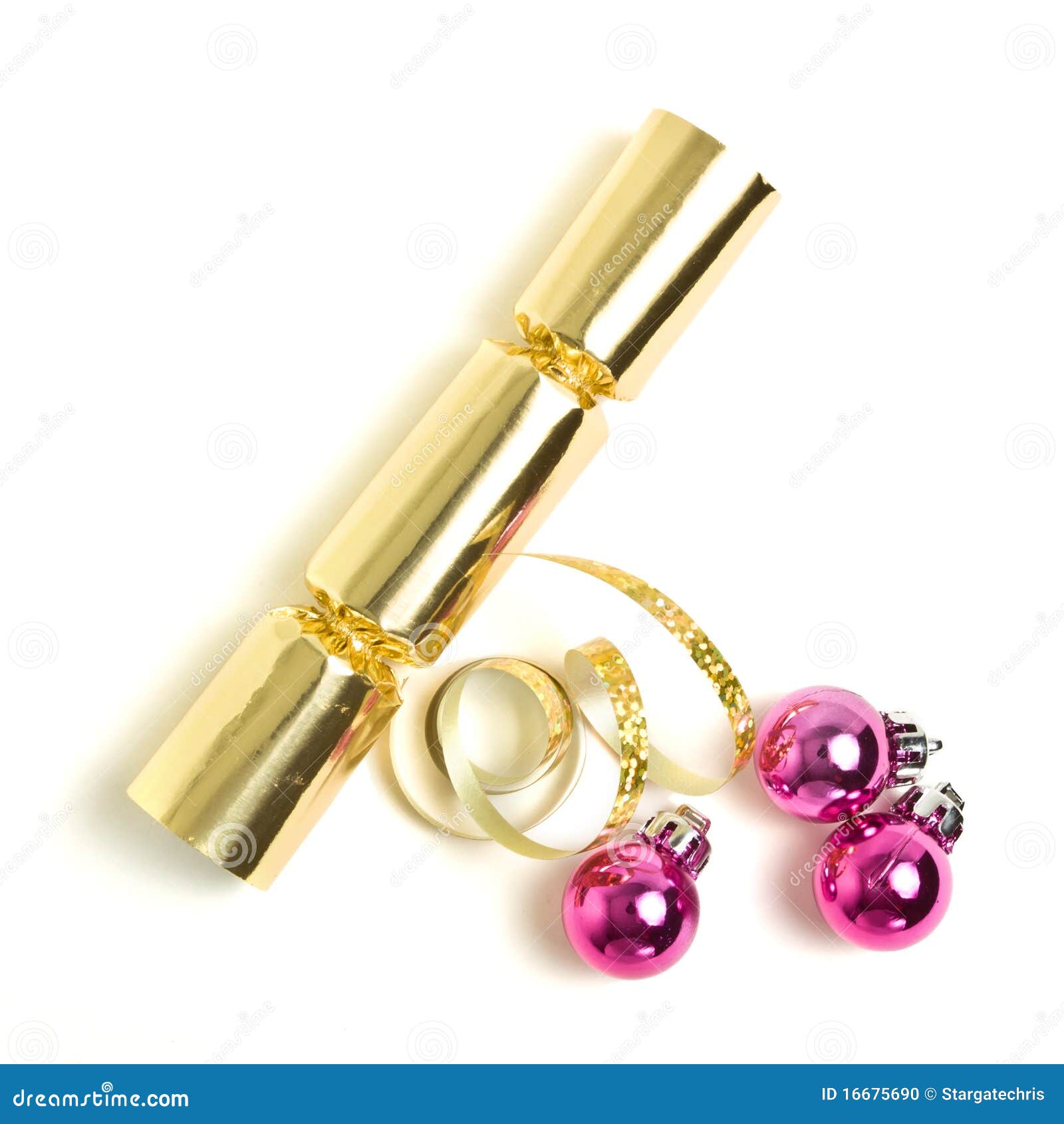 Golden Cracker stock photo. Image of festive, december - 16675690