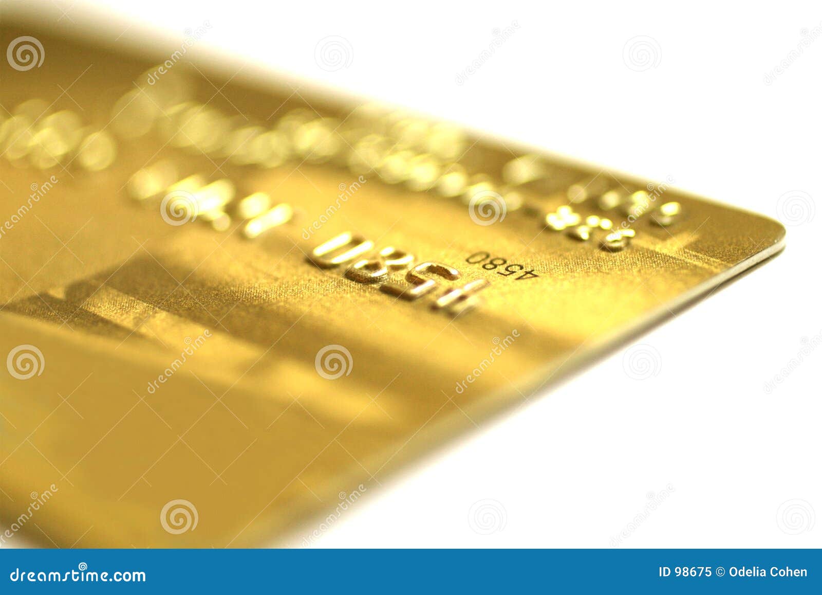 Golden credit card stock image. Image of account, finance - 98675