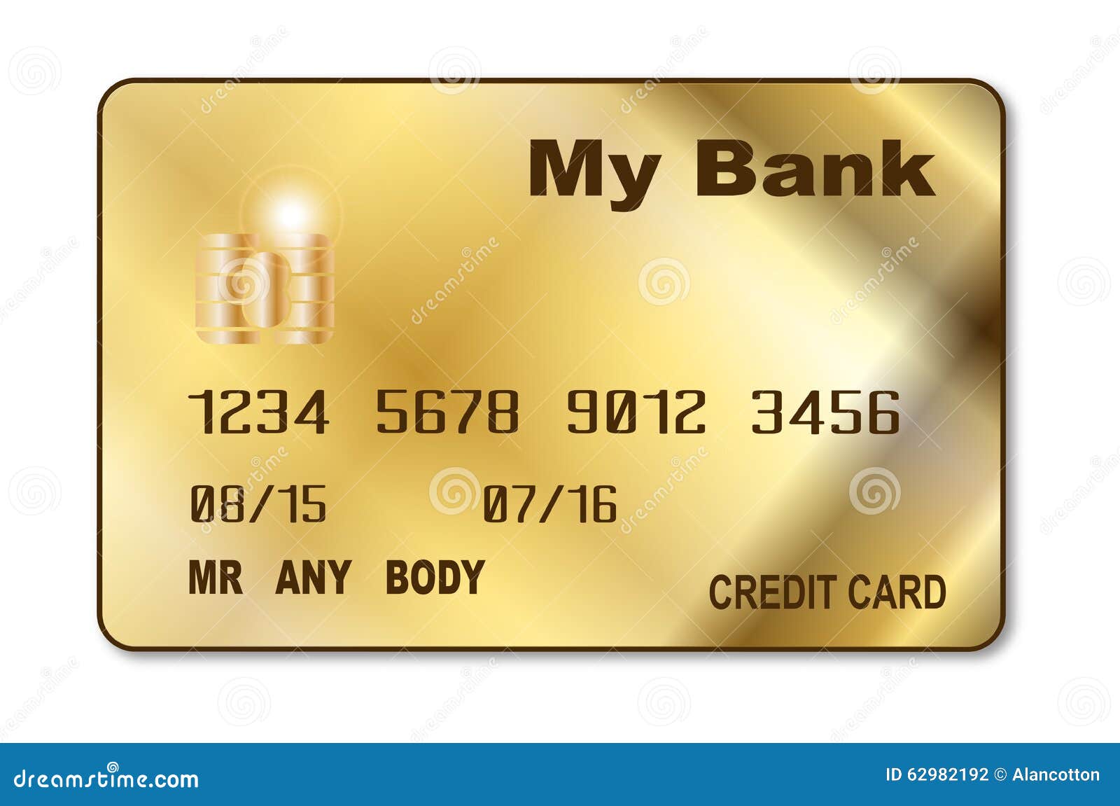 Golden Credit Card stock illustration. Illustration of drawing - 62982192