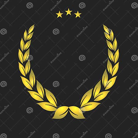Golden crest stock vector. Illustration of laurel, jubilee - 15016384