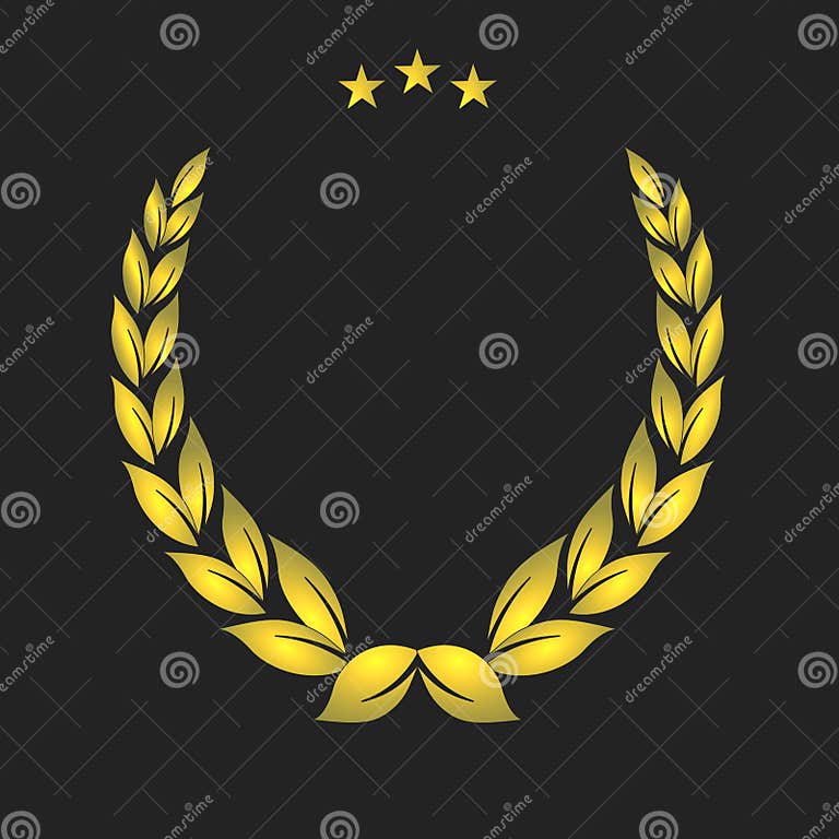 Golden crest stock vector. Illustration of laurel, jubilee - 15016384