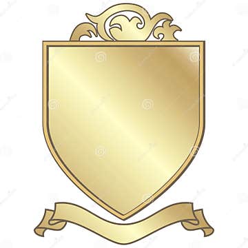 Golden crest stock illustration. Illustration of shield - 1506921