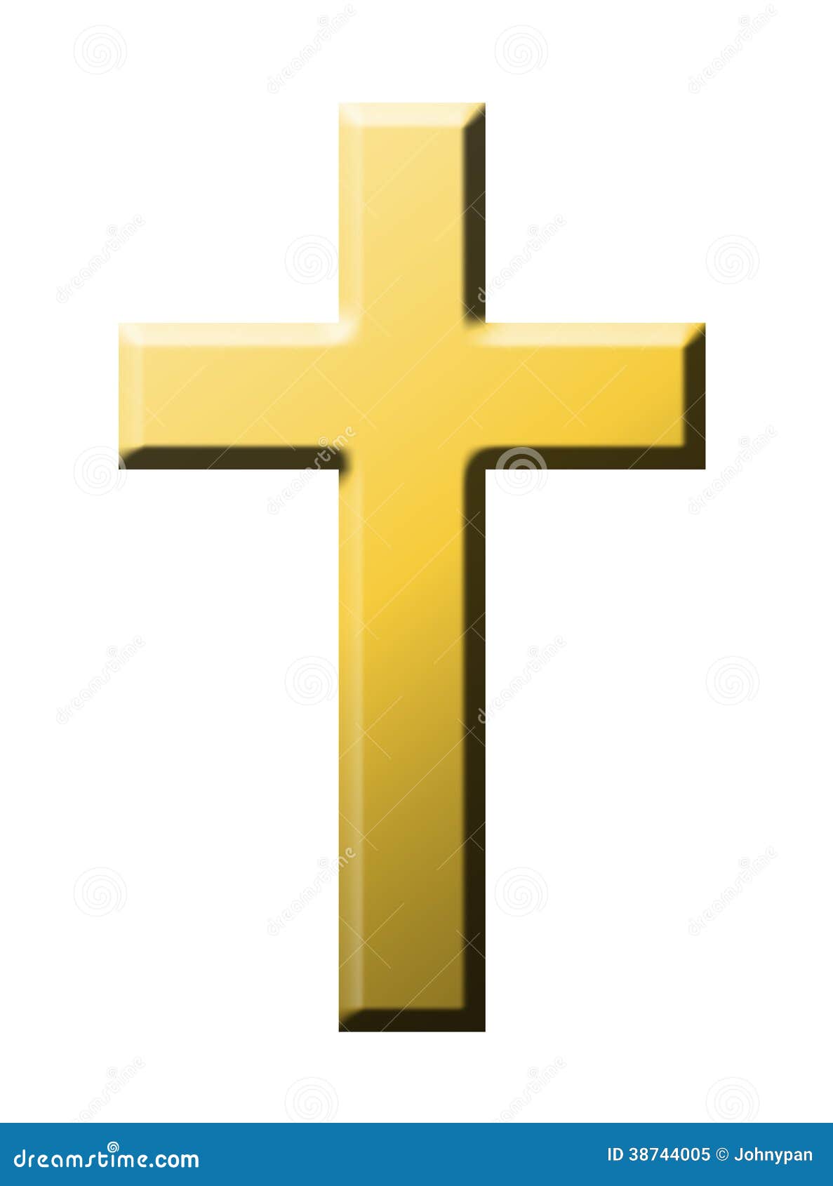 Golden cross stock illustration. Illustration of golden - 38744005