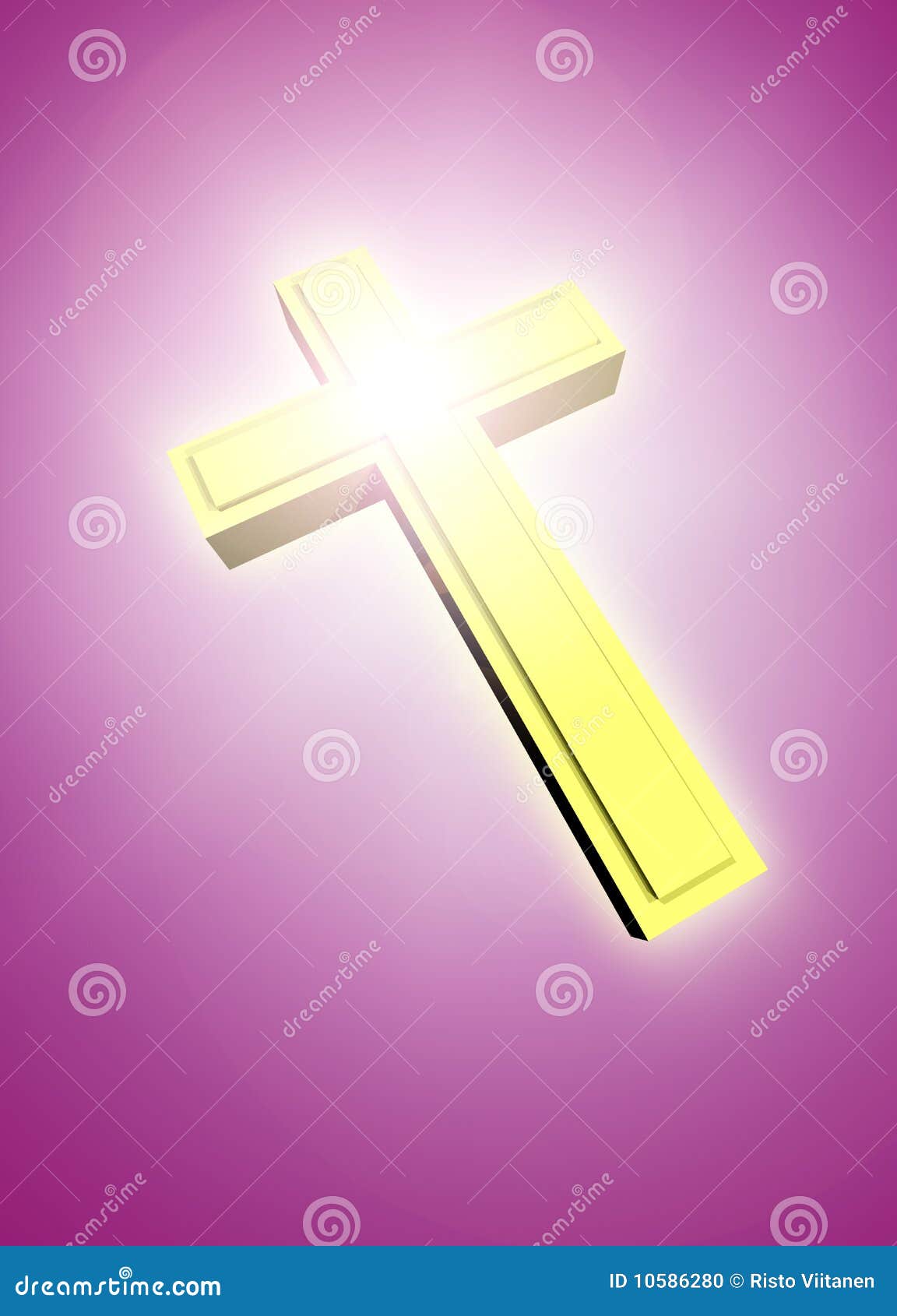Golden cross shining stock illustration. Illustration of love - 10586280
