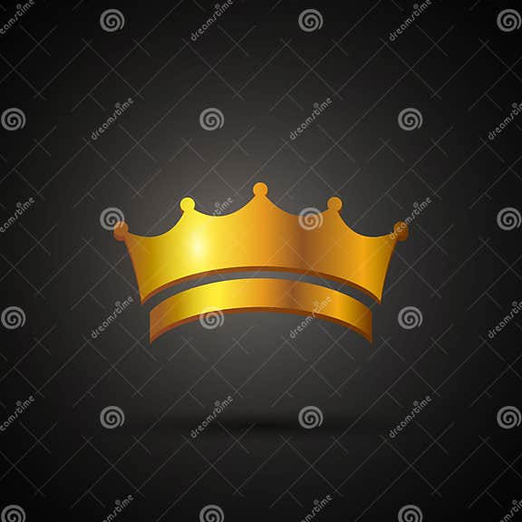 Golden Crown On A Black Background Stock Illustration Illustration Of