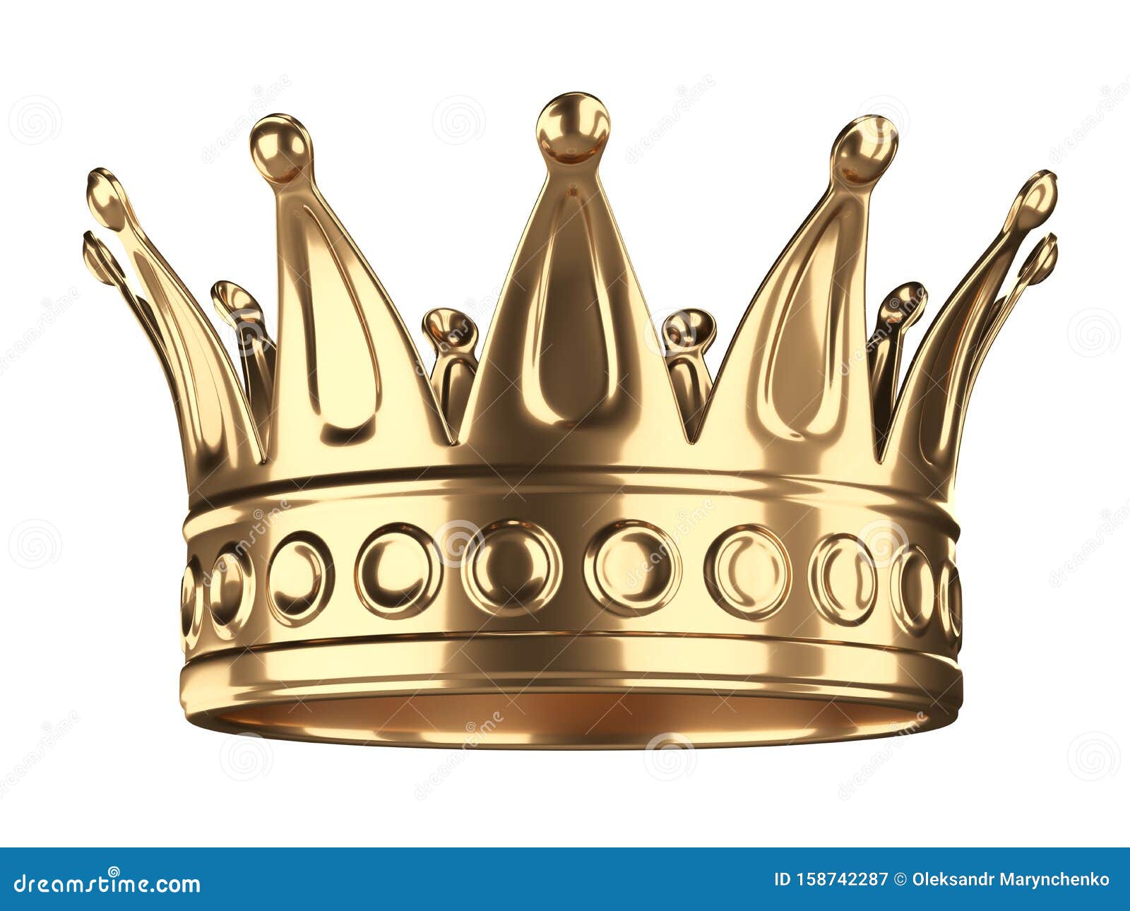 Golden Crown. Classical Form Stock Illustration - Illustration of ...