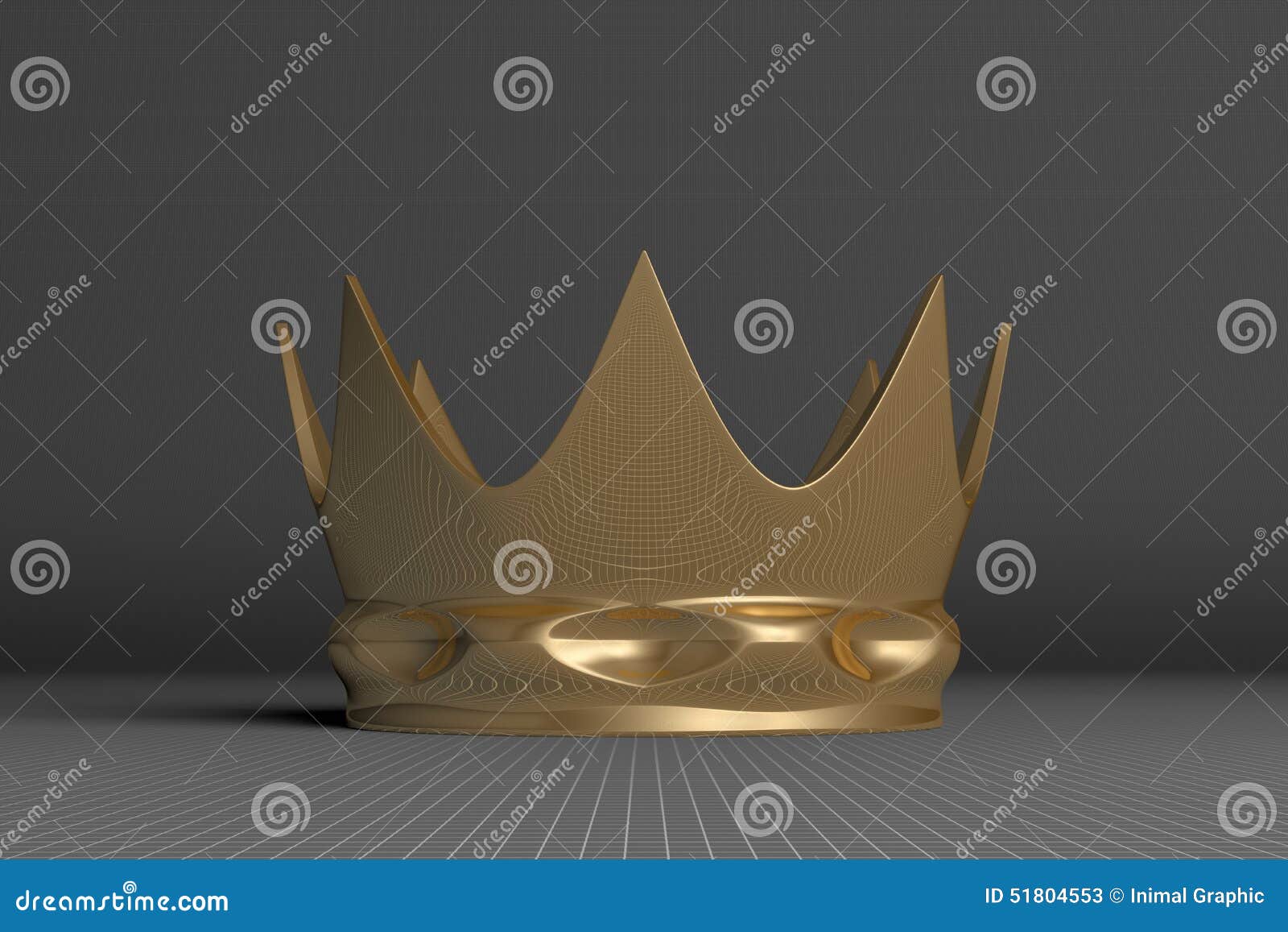 Golden crown on gray stock illustration. Illustration of nobility ...