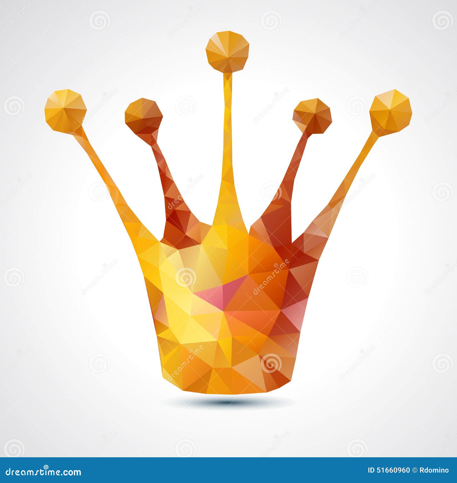 Golden Crown Triangle Symbol - Vector Illustration Stock Vector ...