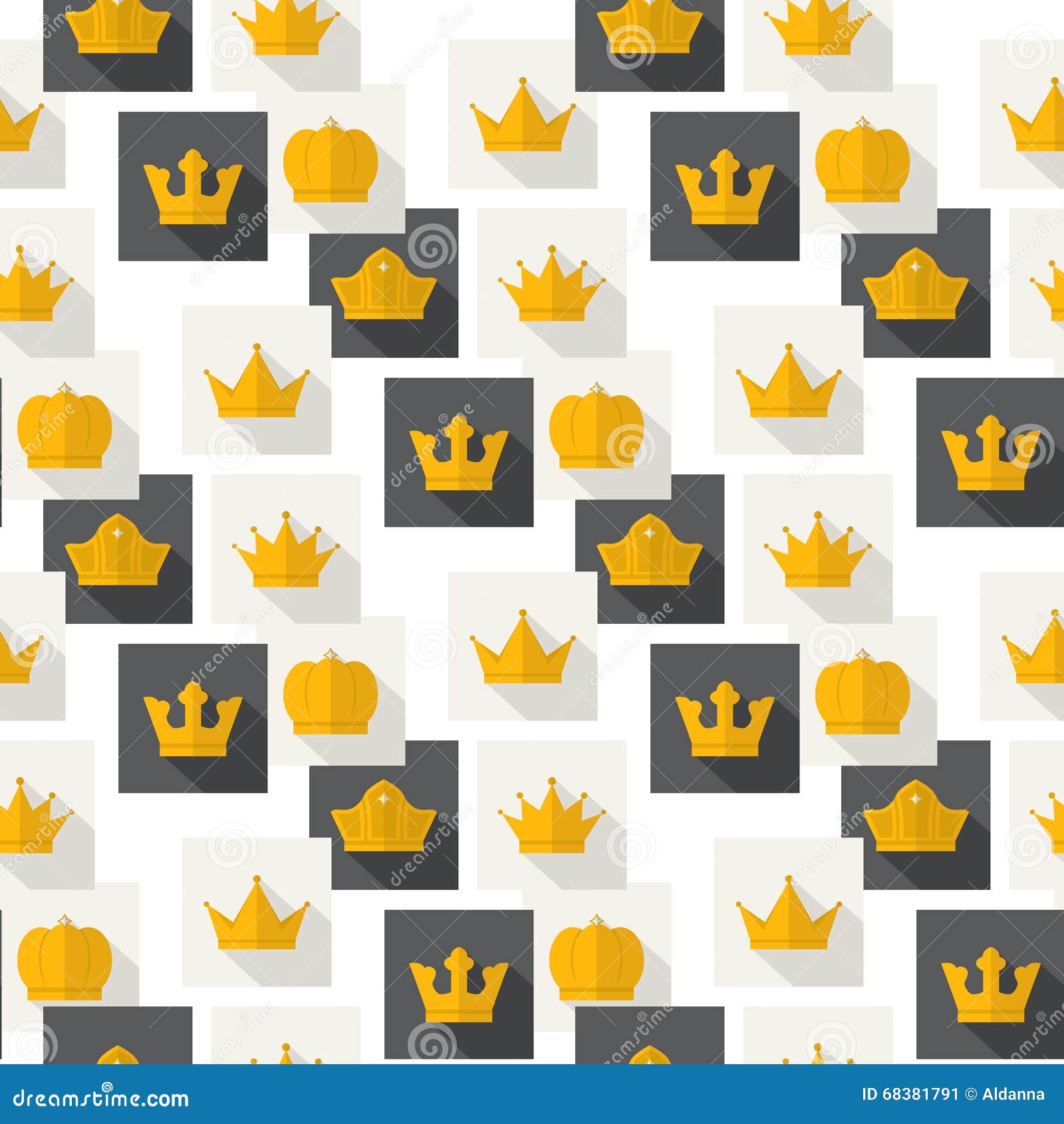 Golden Crowns pattern stock vector. Illustration of royal - 68381791