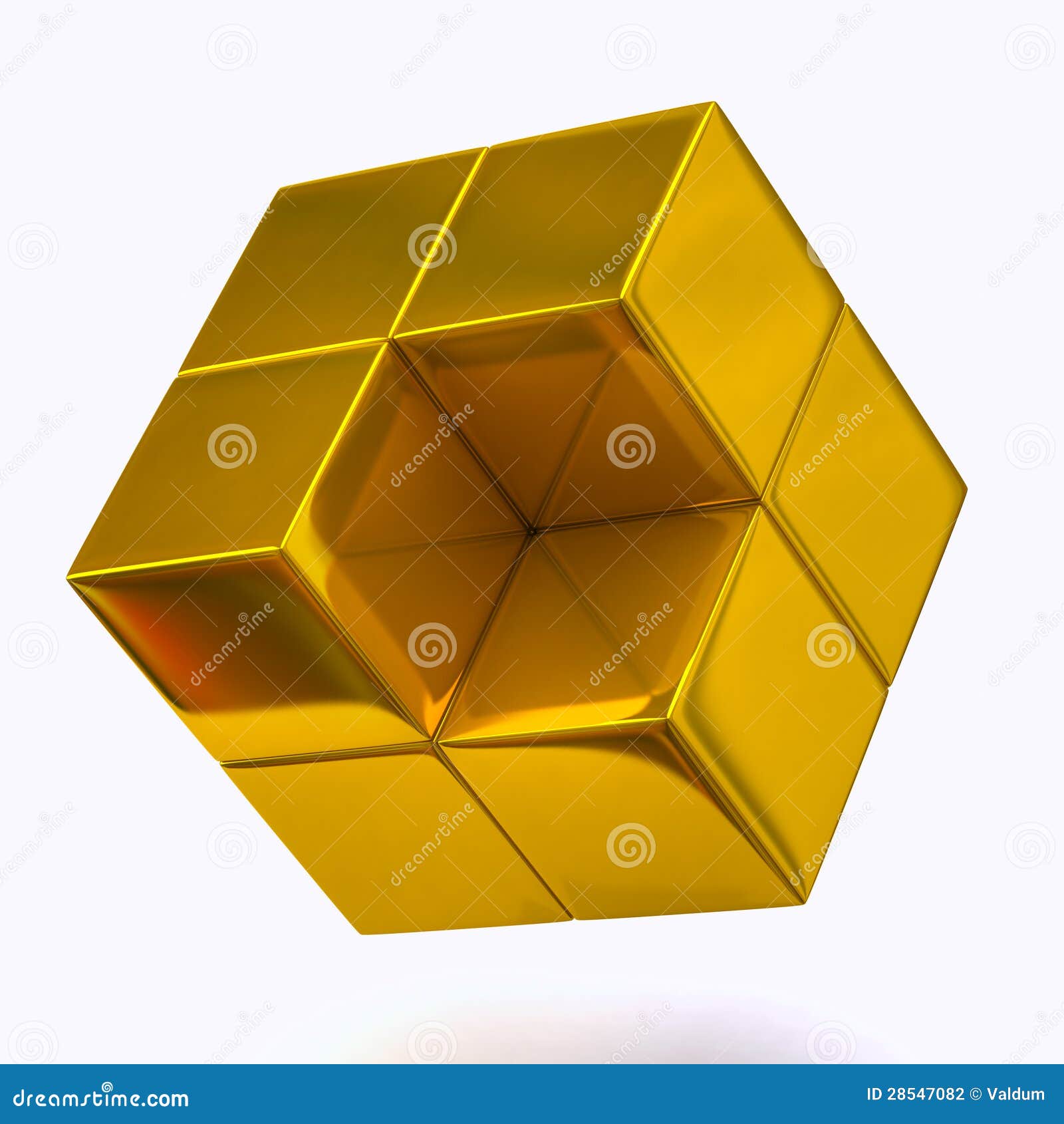 Golden cubes stock illustration. Illustration of branding - 28547082