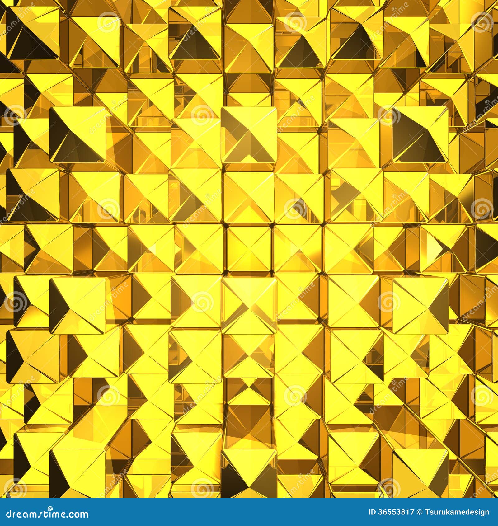 Golden Cubes for Background Stock Illustration - Illustration of shine ...