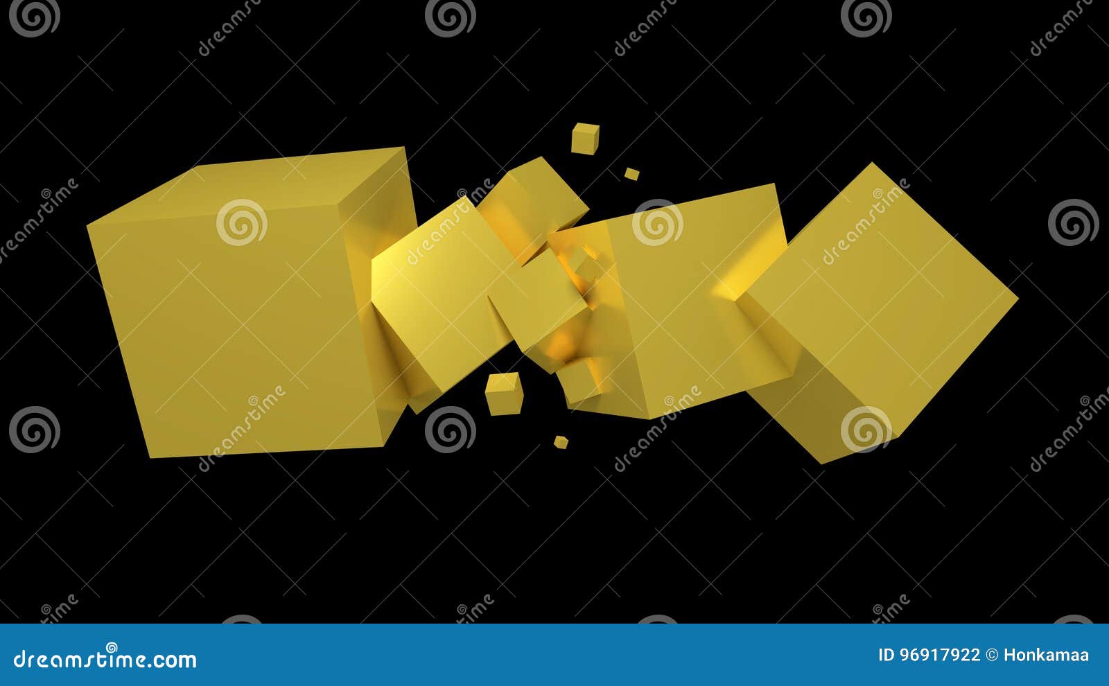 Golden Cubes Background Stock Image | CartoonDealer.com #25897195