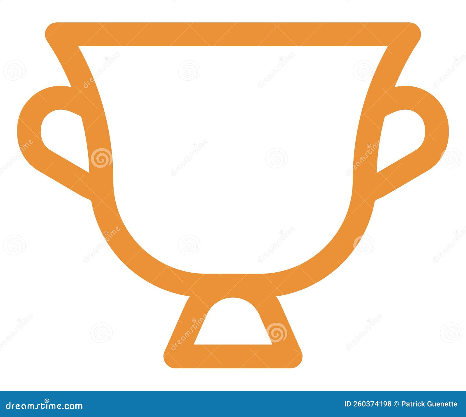 Golden cup, icon stock vector. Illustration of symbol - 260374198