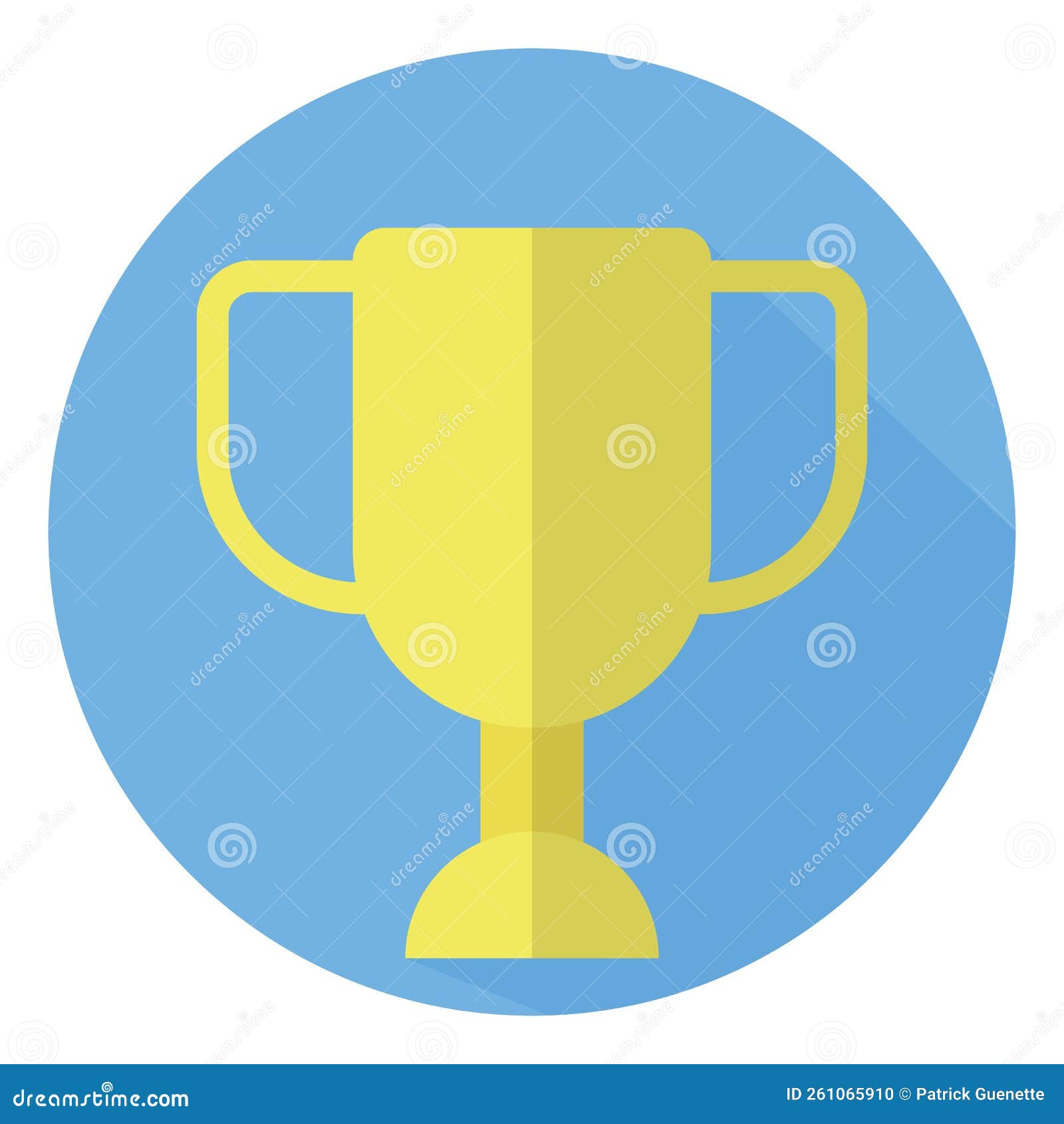Golden cup, icon stock vector. Illustration of trophy - 261065910