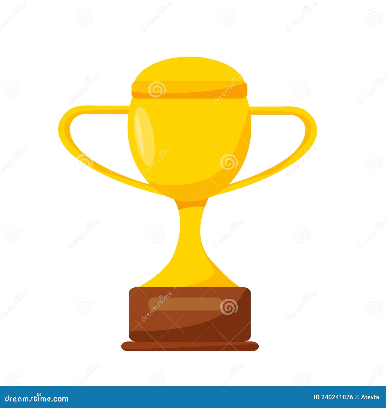 Golden Cup. Reward. Vector Cartoon Illustration Stock Vector ...