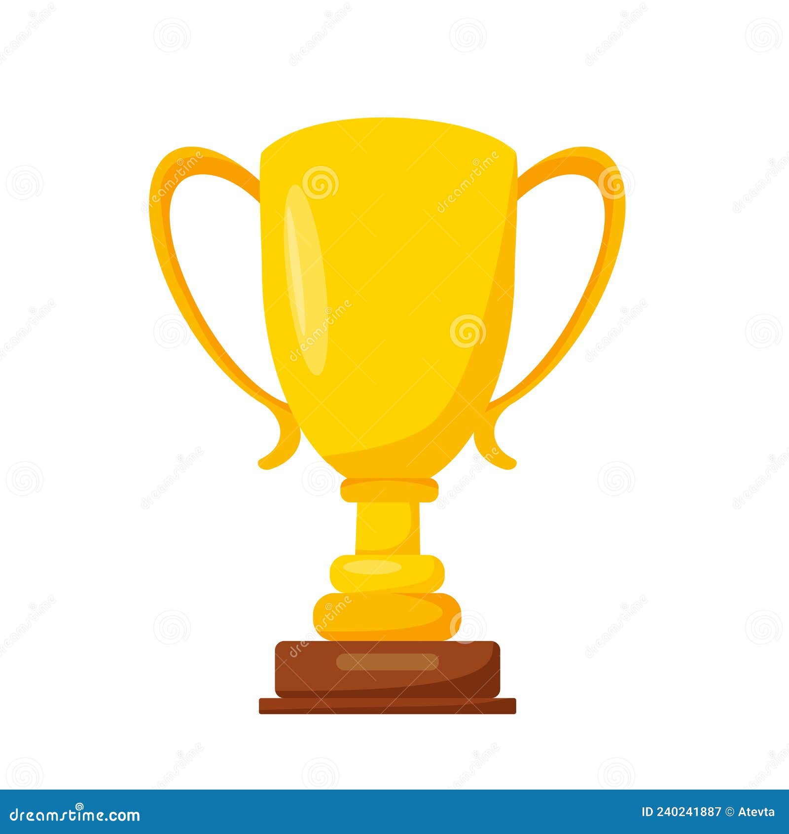 Golden Cup. Reward. Vector Cartoon Illustration Stock Vector ...