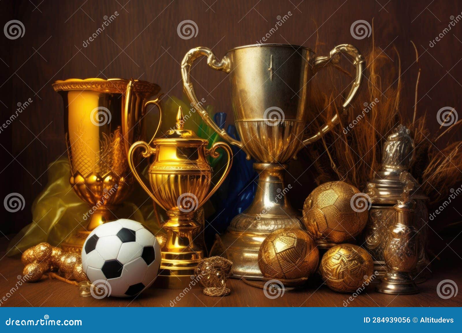 Trophy, Awards And Sports Icon Set: Winning Trophy Cup, Medals ...