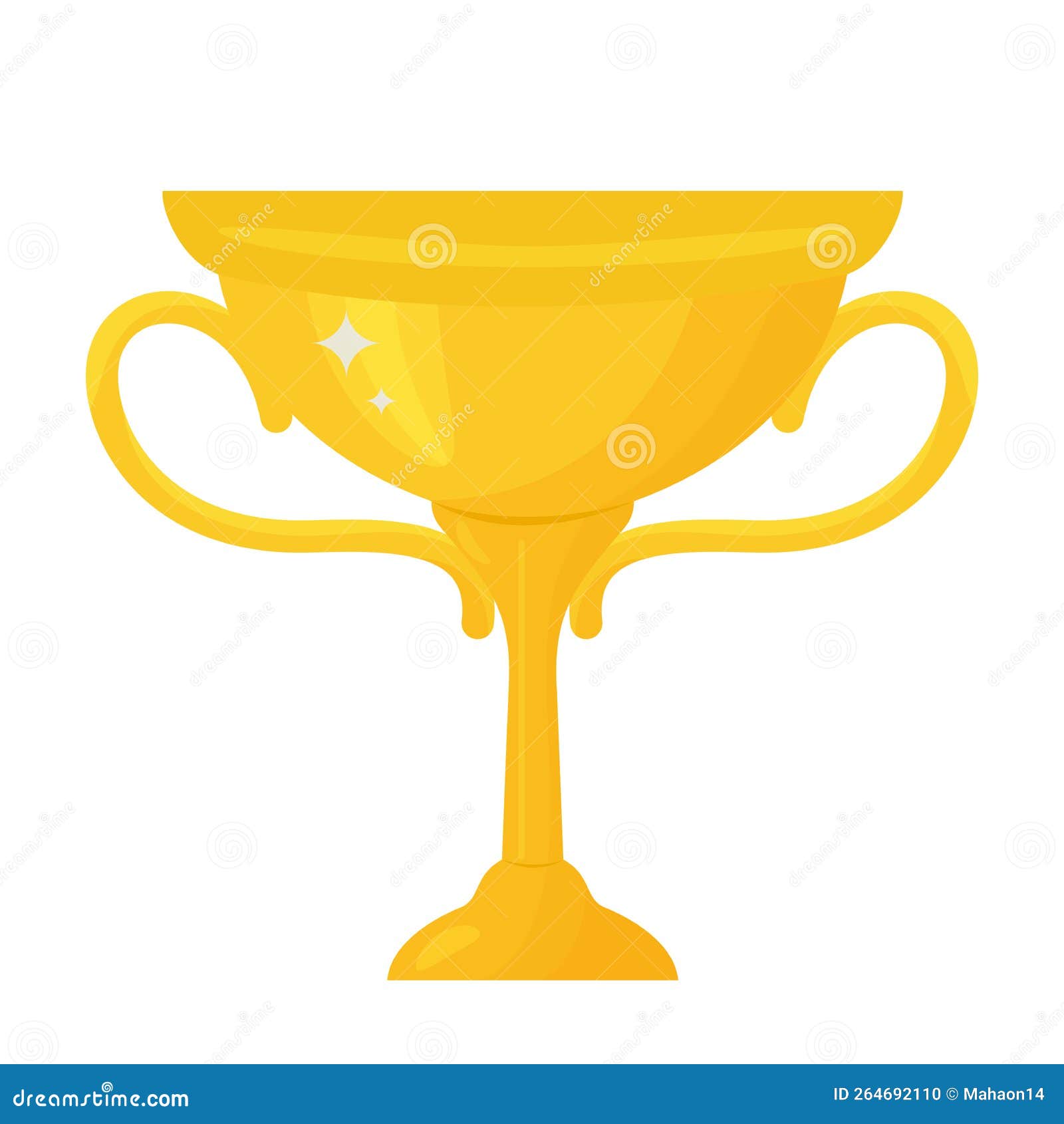 Golden Cup Vector Illustration Stock Vector - Illustration of symbol ...