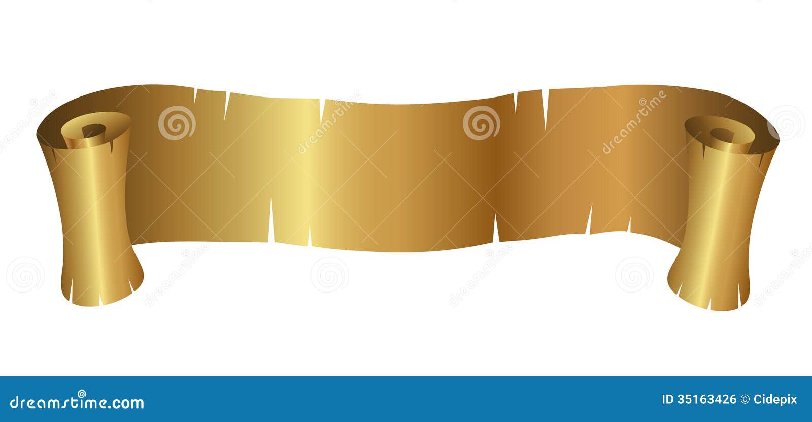 Golden Curly Banner stock vector. Illustration of certificate - 35163426