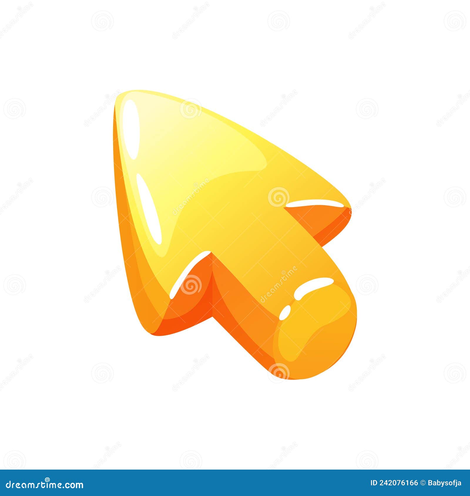 Golden Cursor or Arrow Icon for Computer Use Stock Vector ...