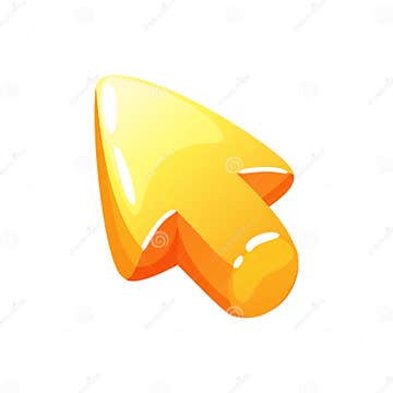 Golden Cursor or Arrow Icon for Computer Use Stock Vector ...